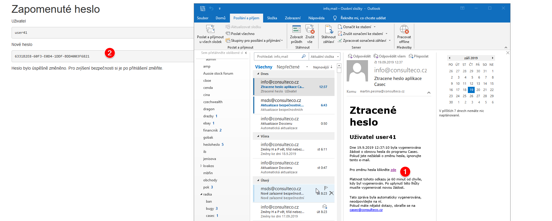 Nastavení info e-mailů | casecsoftware.cz